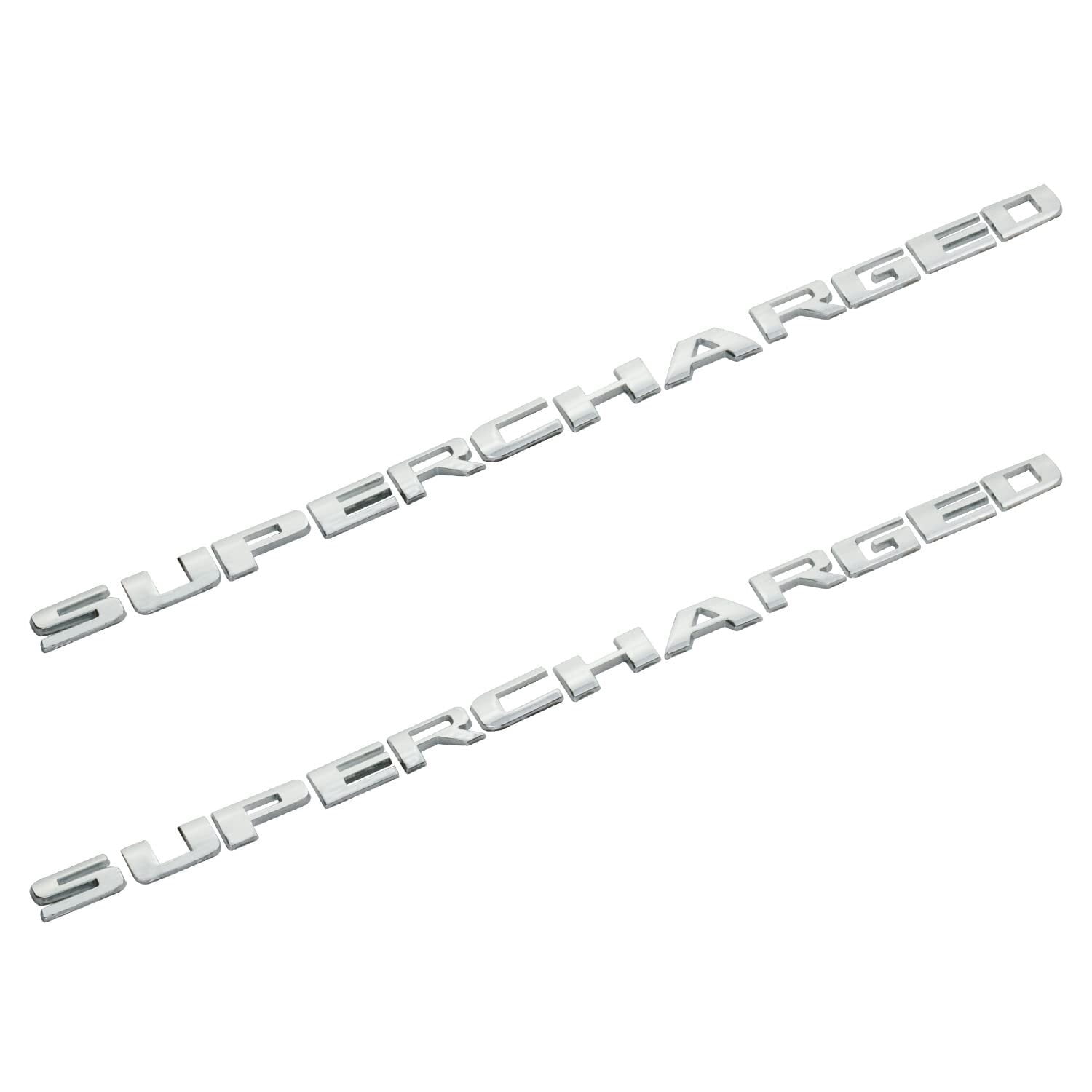 Pair Set Metal Supercharged Emblems Replacement for Universal Car Truck ...