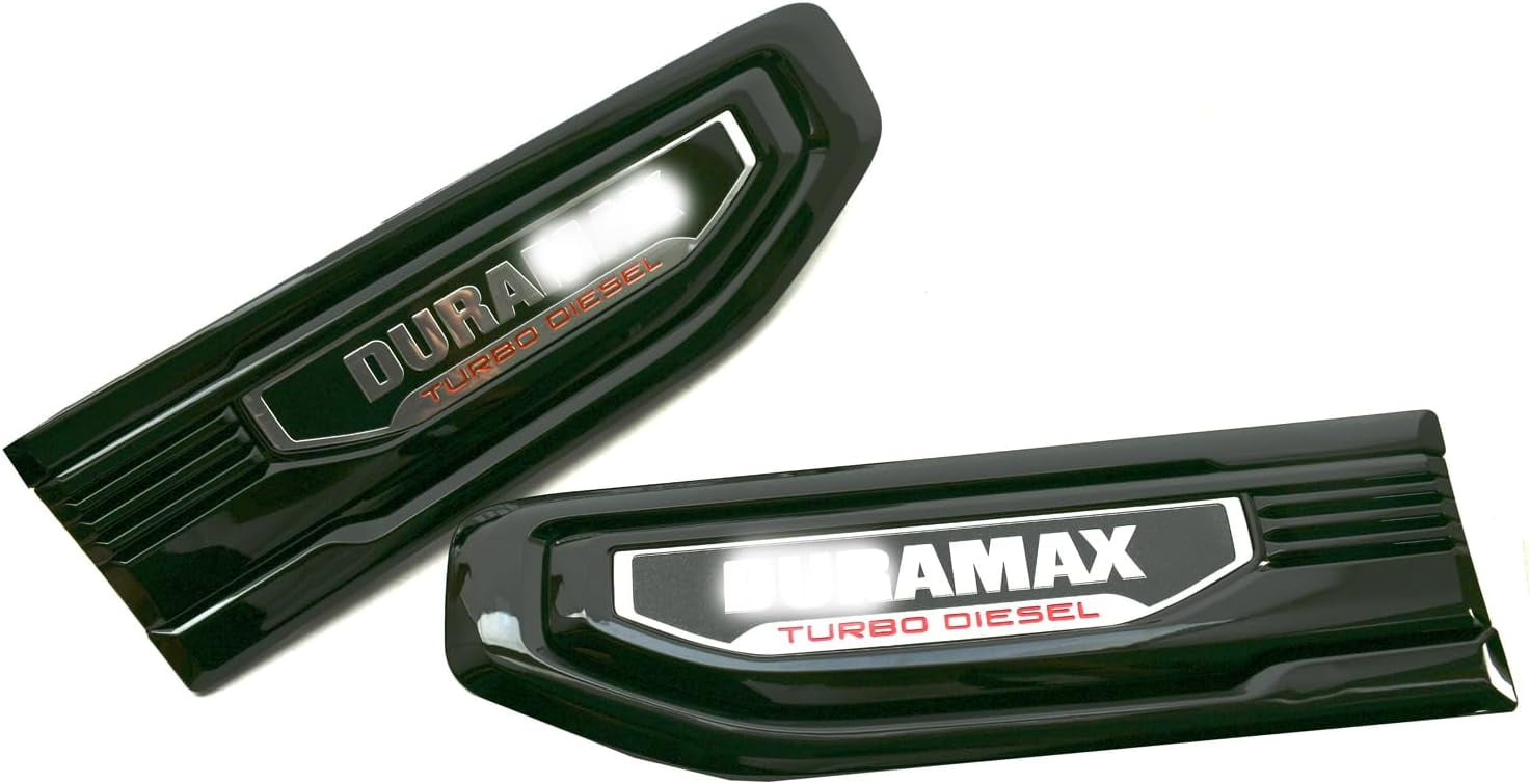 Pair Set Turbo Diesel Emblems Side Vent Logo Compatible with 2020-2025 ...