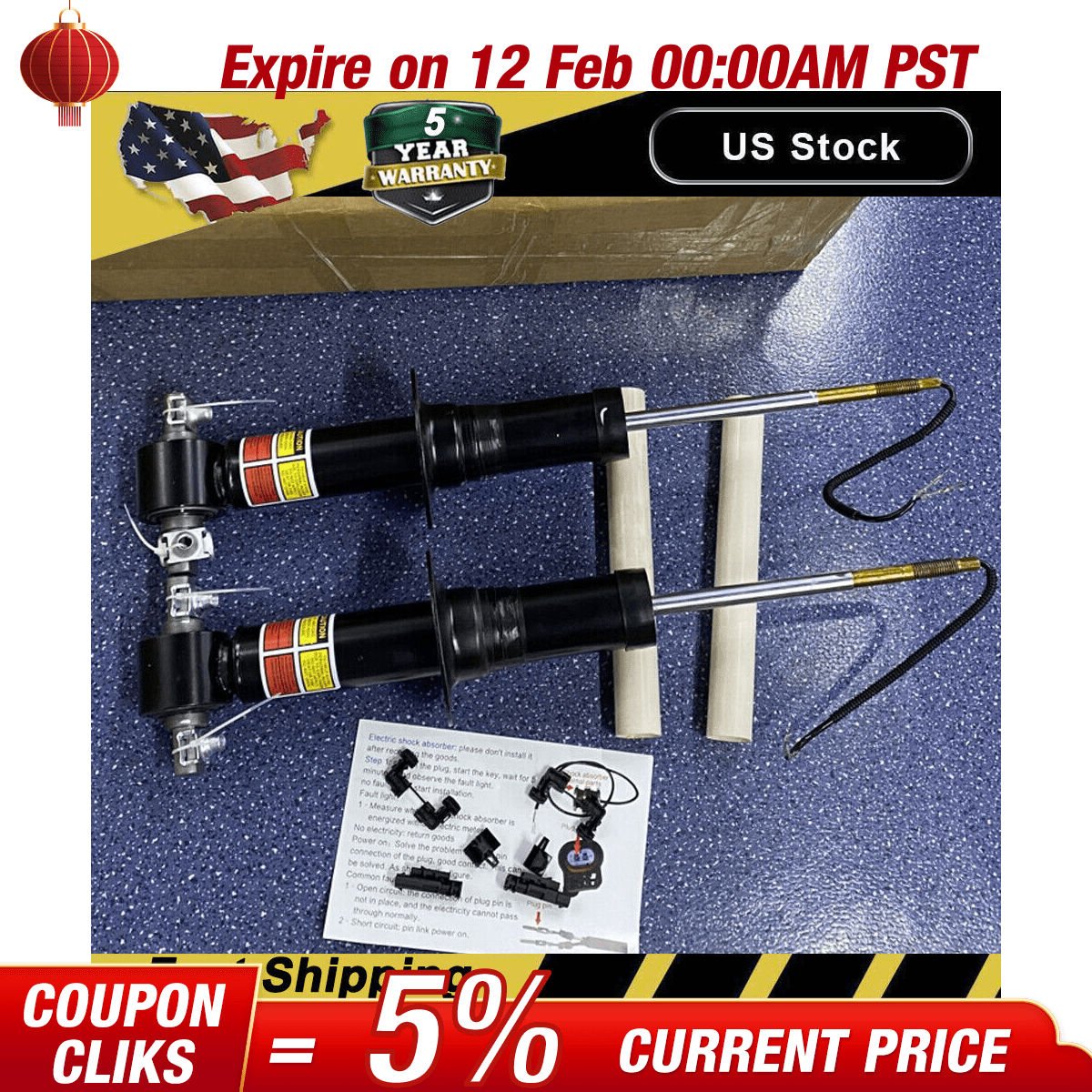 Pair Shock Absorber Struts for Chevy Tahoe Silverado Suburban Magnetic ...