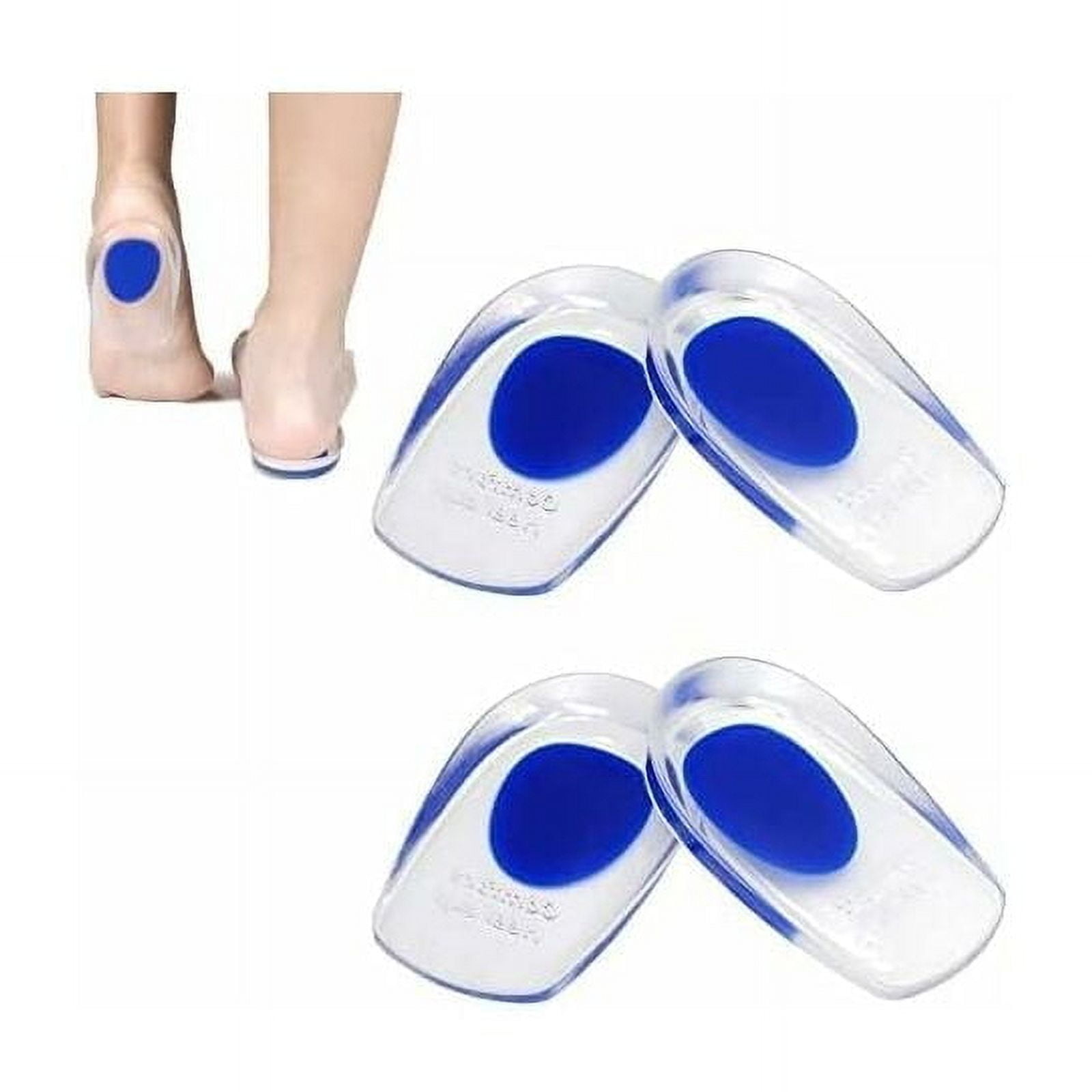 Pair Silicone Gel Heel Cups Heel Cushion Pads For Plantar Fasciitis ...