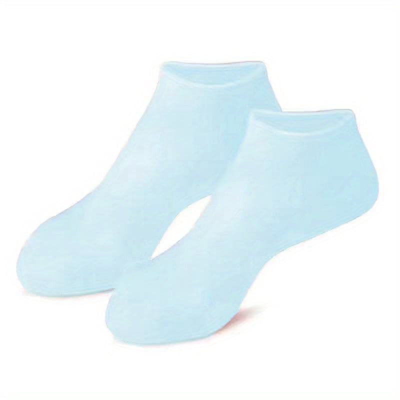 A Pair of Silicone Moisturizing Socks Designed for Dry, Cracked Heels ...