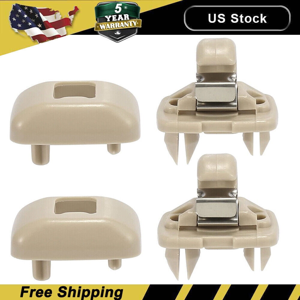 Pair Sun Visor Clips Beige for Audi A3 A4 A5 Q5 A7 B6 B7 B8 S4 S5 TT ...
