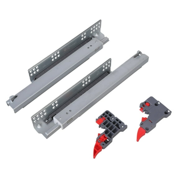 Pair Undermount Soft Close Drawer Slides Full Extension Cabinet Rails ...