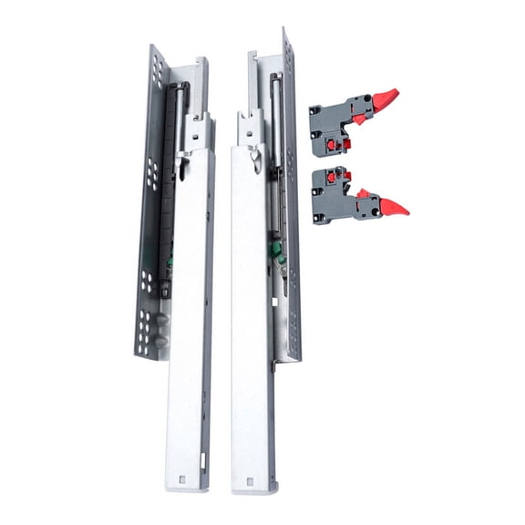 KFFKFF 6 Pairs 18” Soft-Close Drawer Slides Bottom Mount Full Extension ...