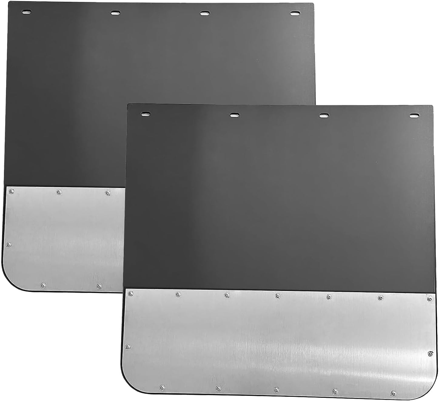 Pair Universal 24" x 24" Mud Flaps w/Stainless Steel Weight for Semi ...