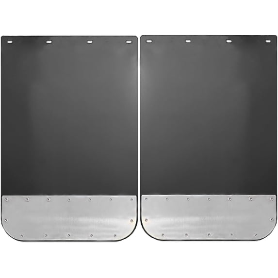 Pair Universal 24"x36" Mud Flaps w/Stainless Steel Plates & Weights for ...