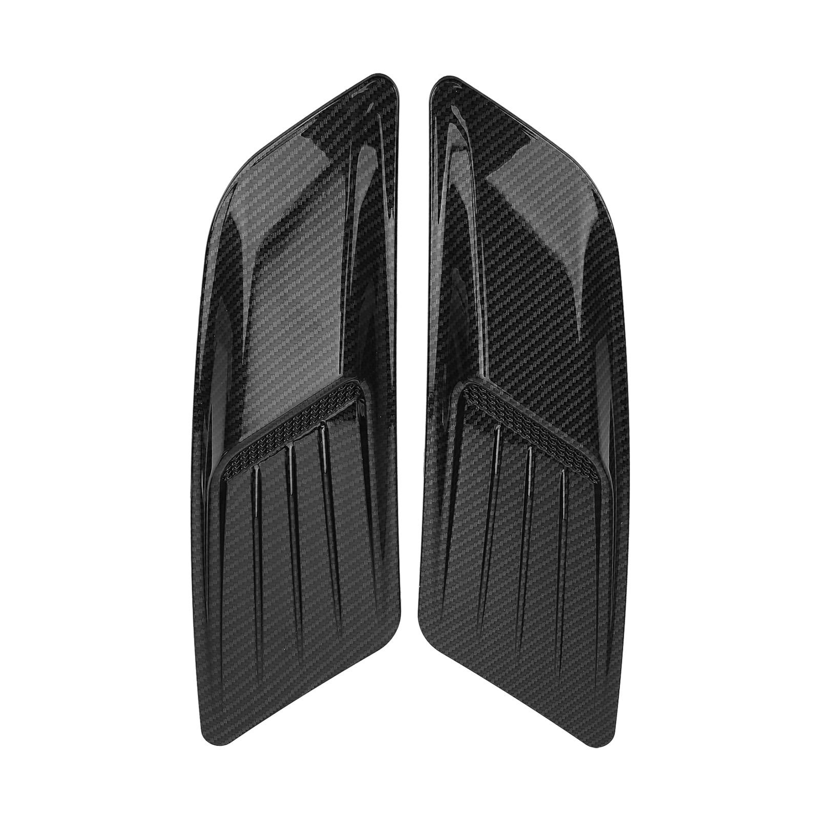 Pair Universal Front Hood Air Vent Molding Bonnet Cover Trim Carbon ...