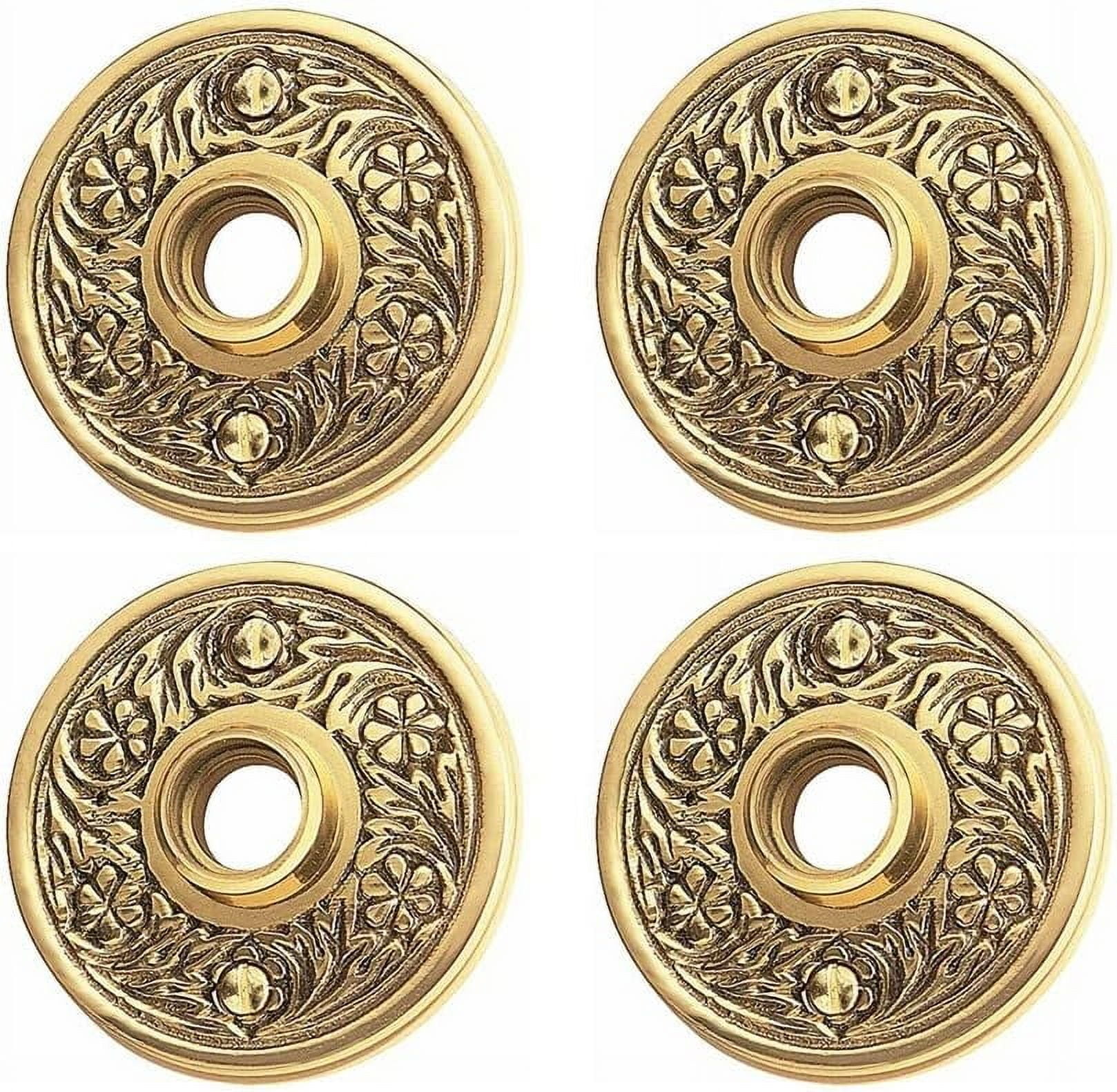 Pair of Victorian Rosette Antique Brass Cabinet Door Knob Rosette 2.5 ...