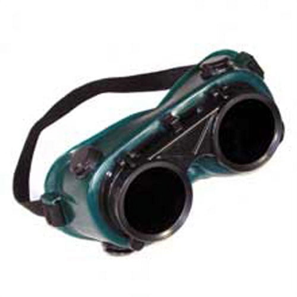 Pair Welding Safety Goggles Flip Front Lens Dark Green Lenses Welder ...