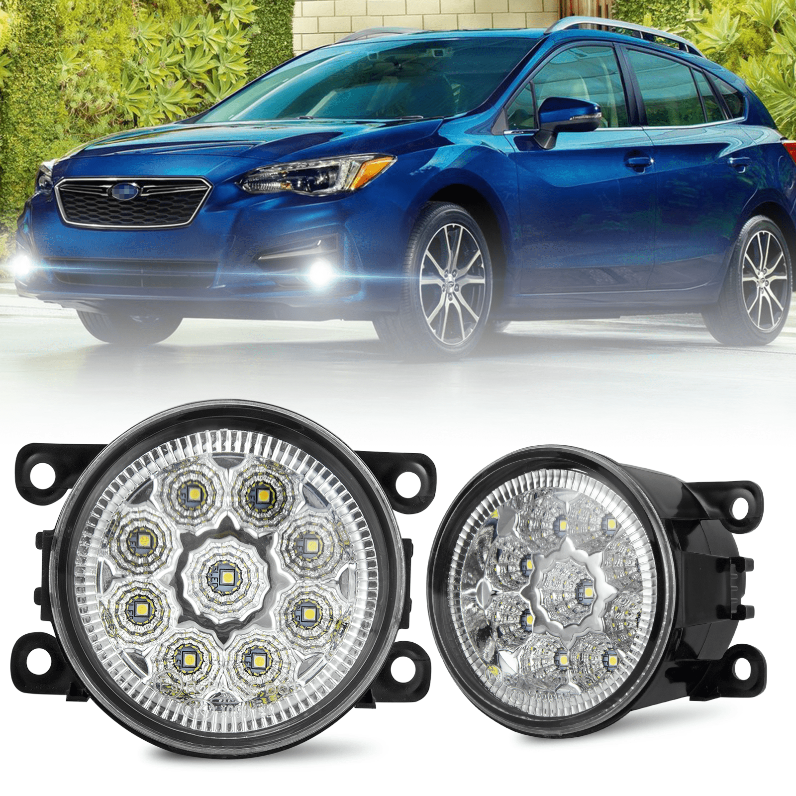 Pair White LED Fog Light Bumper Driving Lamp for Subaru Impreza 2017 ...