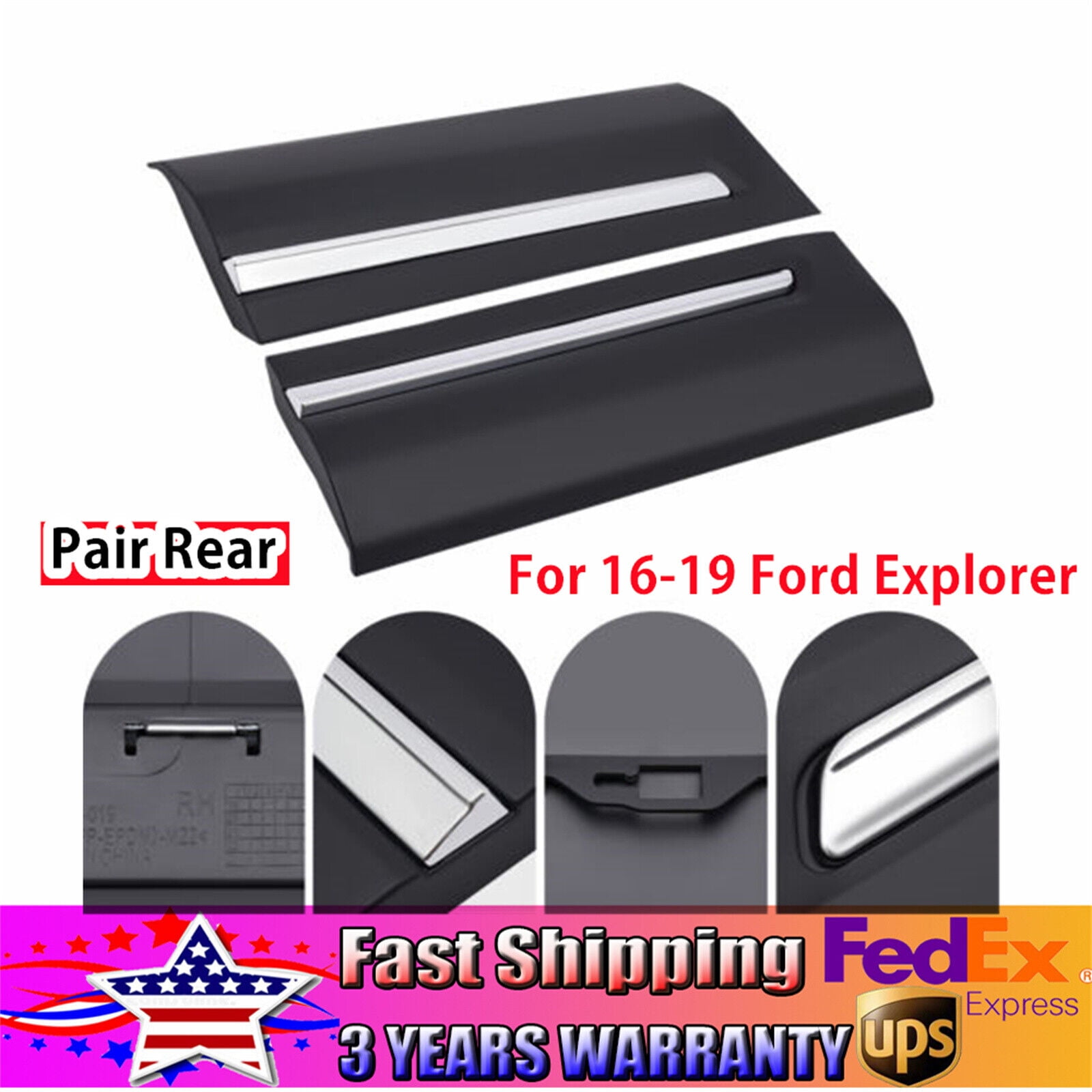 Pair for FORD 16-19 Explorer Rear Door-Lower Molding Trim Right & Left ...