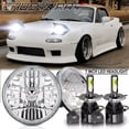 Pair for Mazda Miata MX-5 MX5 1990-1997 Dot 7" Inch Round LED Headlight ...