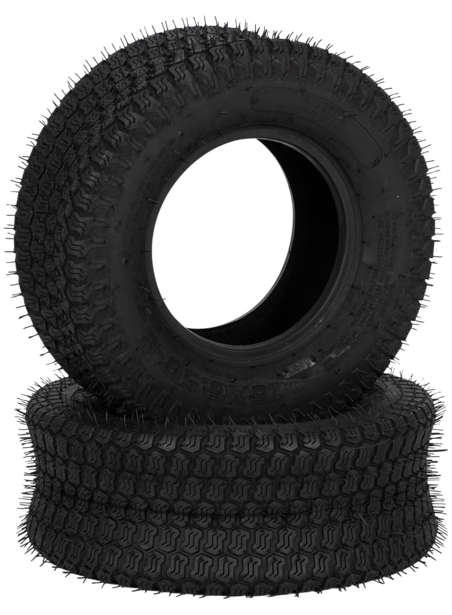 Pair of 16x6.50-8 Tires 16x6.50x8 Lawn & Garden Mower Golf Cart Turf ...