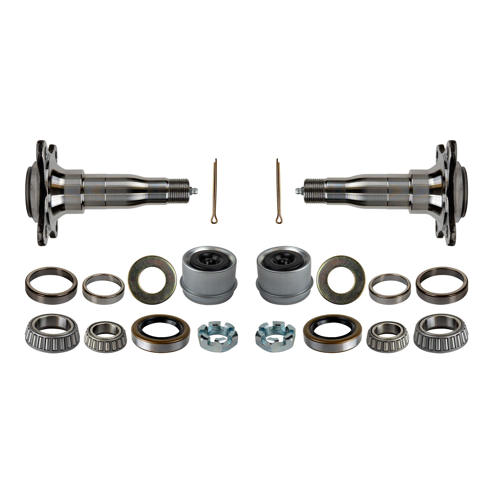 Pair of (2) #84 Weld-On Spindle Kit With Flange for 3500 lb Trailer ...