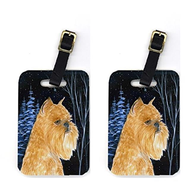 Pair of 2 Starry Night Brussels Griffon Luggage Tags - Walmart.com