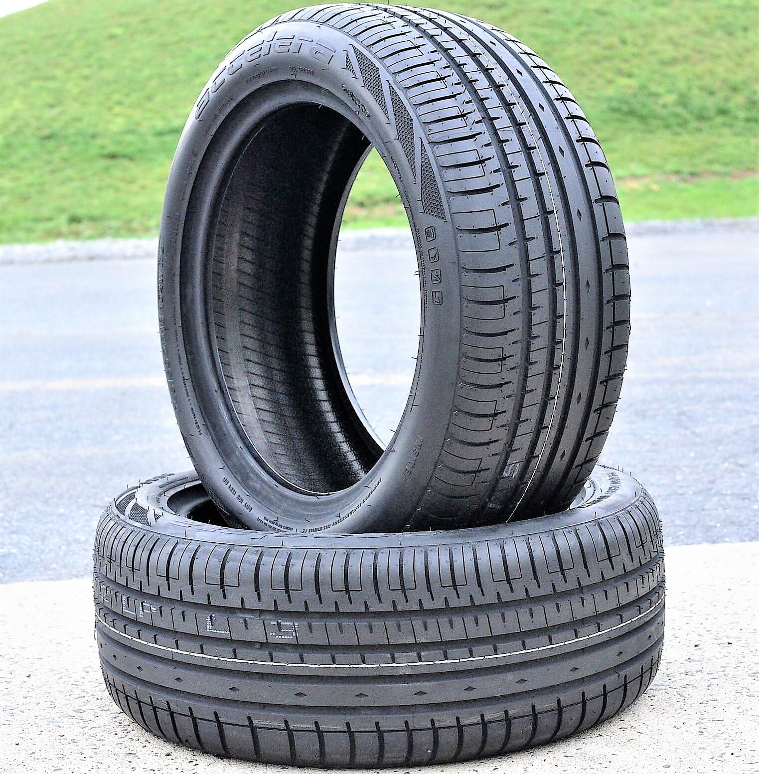 Accelera Phi-R 245/40R18 ZR 97Y XL Tires, Pair of 2, Fits: Mercedes-Benz E350, Subaru Impreza ...