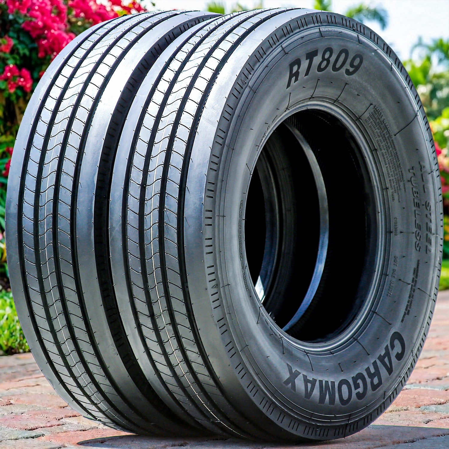 Cargo Max RT809 All-Steel ST 235/80R16 Load H 16 Ply Trailer Tires ...