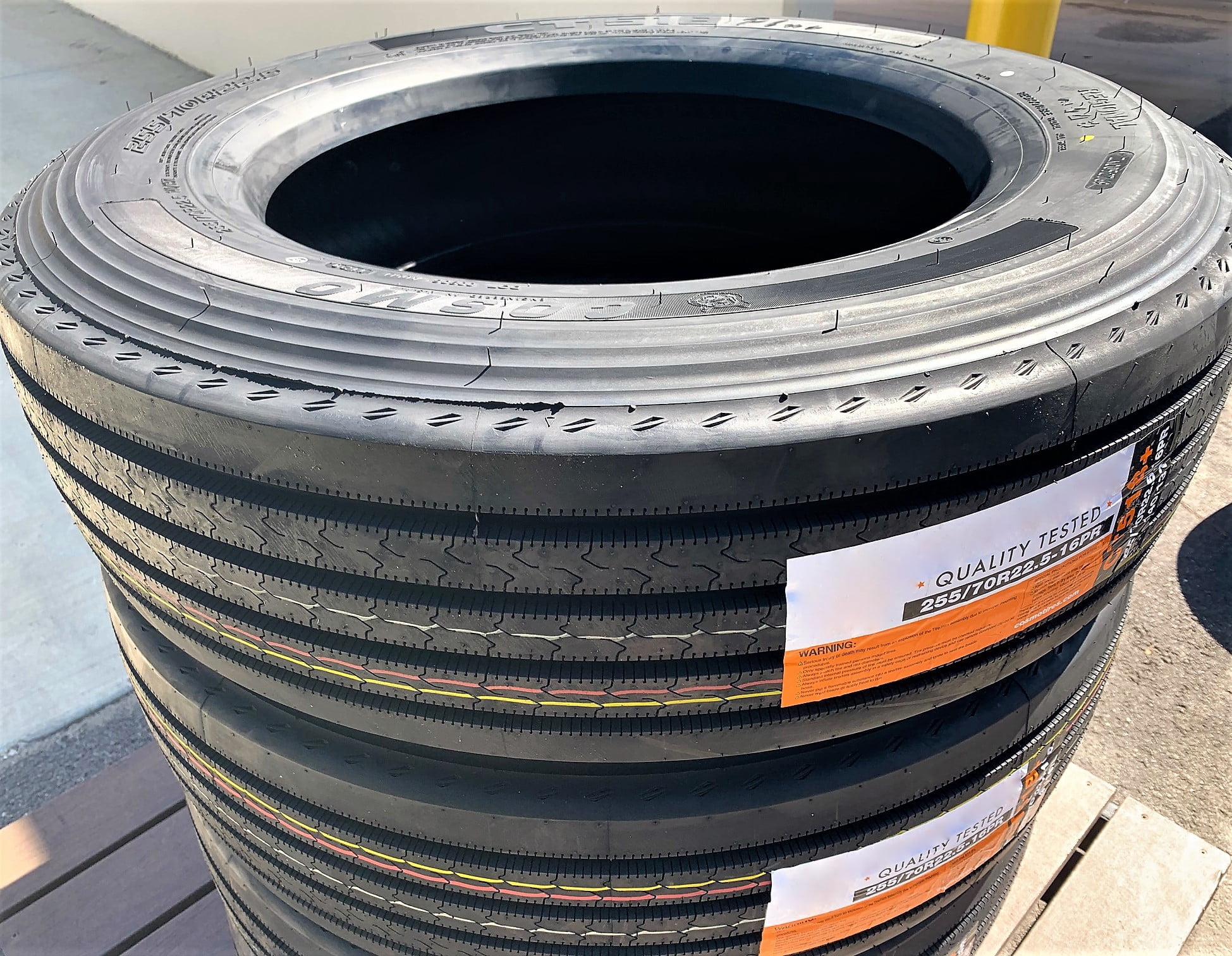 Pair of 2 (TWO) Cosmo CT518 Plus 255/70R22.5 Load H 16 Ply All Position ...