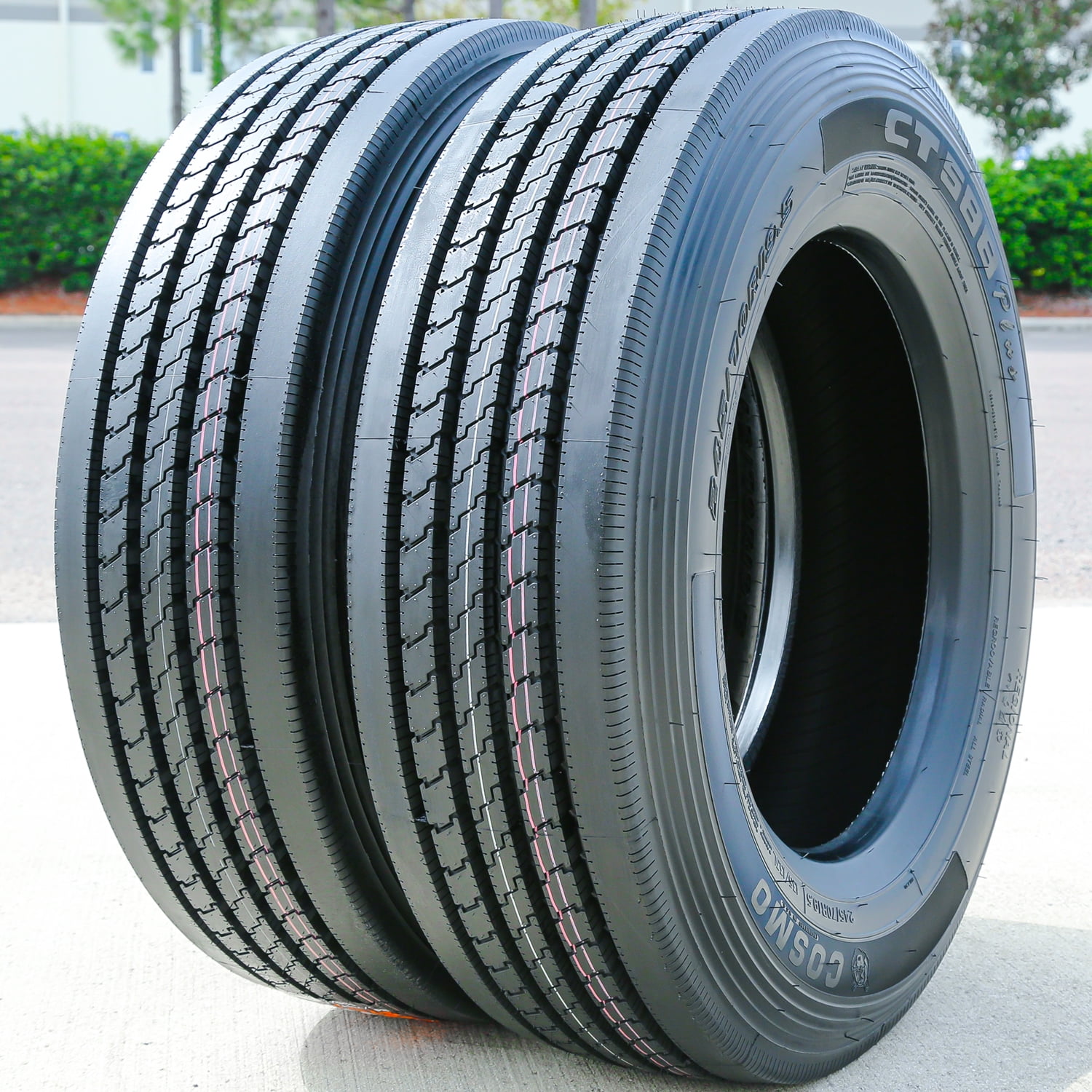 Cosmo CT588 Plus Steer Truck Drive Tires, Pair of 2, 245/70R19.5 135 ...