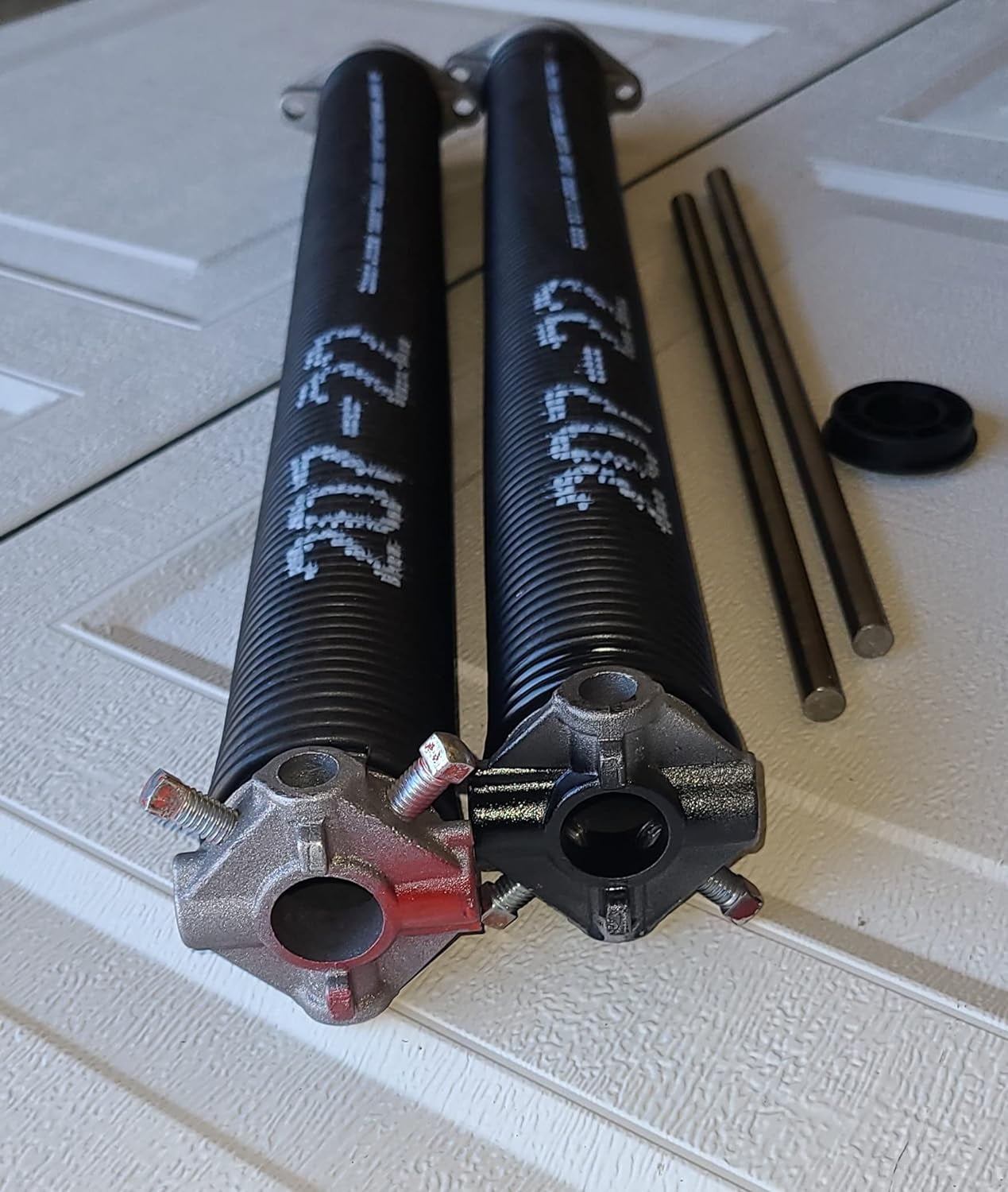 Pair of 207 X 2" X 22" Garage Door Torsion Springs with Winding Bars ...