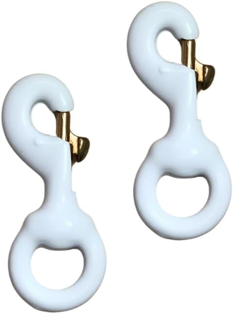Pair of 3" Rubber Coated Brass Swivel Snaps Clips for attaching s to ...