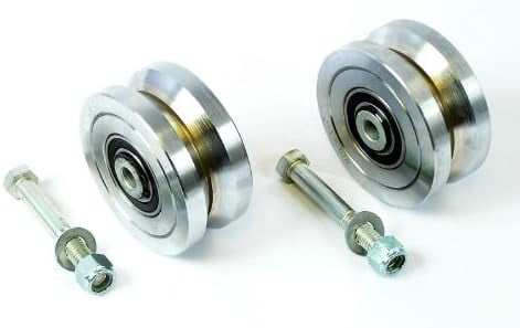 Pair of 4" Steel Ball Bearing V Groove Wheels for Sliding Gates (WHL-4 ...