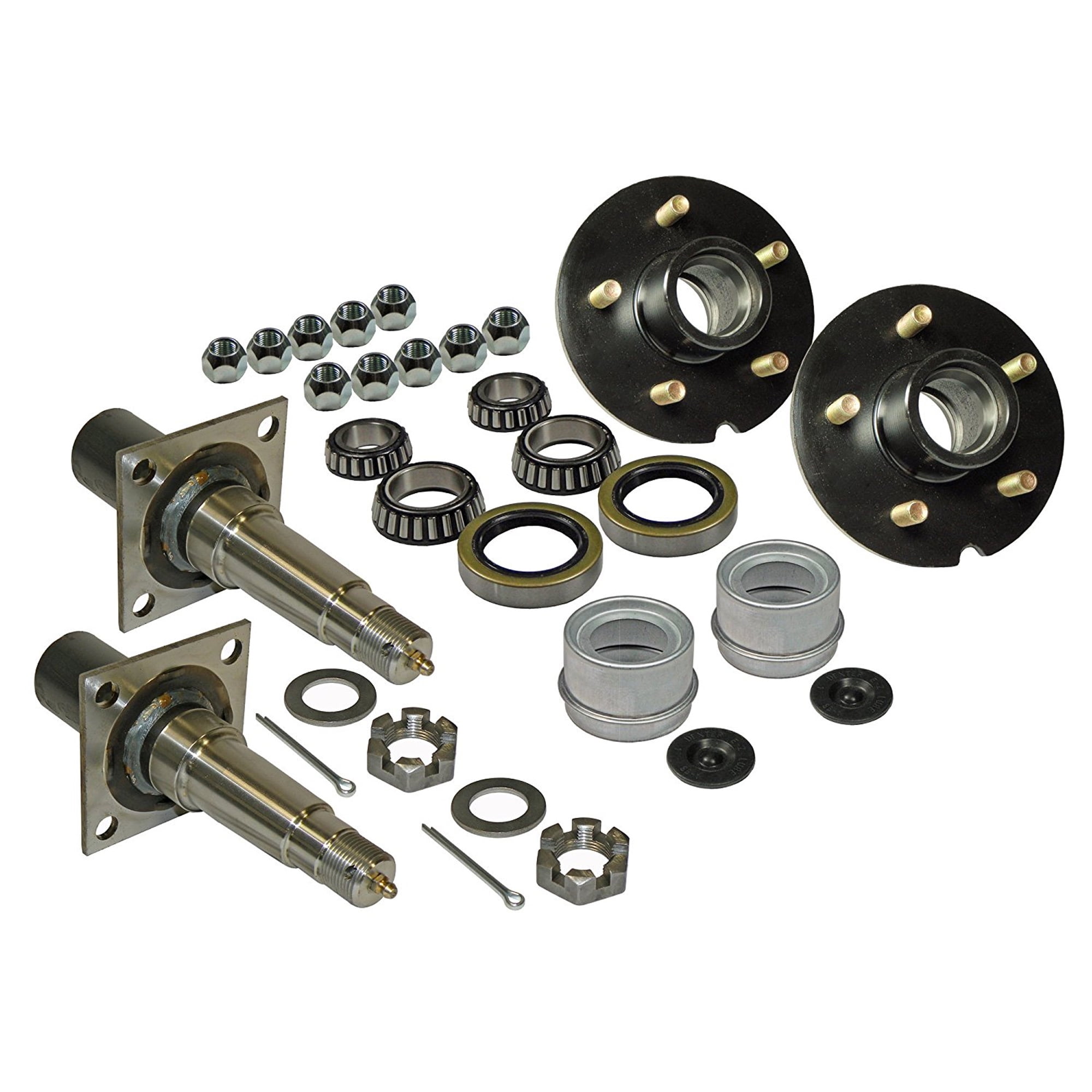 Pair of 5-Bolt on 4-1/2 Inch Trailer Hub Assemblies - Includes (2 ...