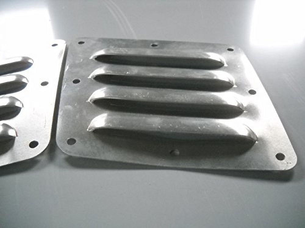 Pair of Angled Aluminum 5” 4 Louver Hood Panels (Bolt-On) Kit - Walmart.com