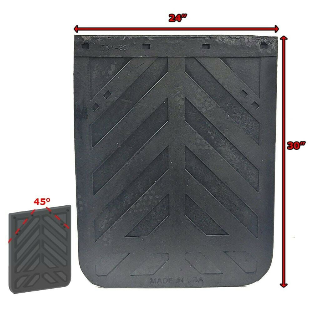 Pair of Black Rubber 30" x 24" Mud Flaps (2) Compatible with Semi Truck ...