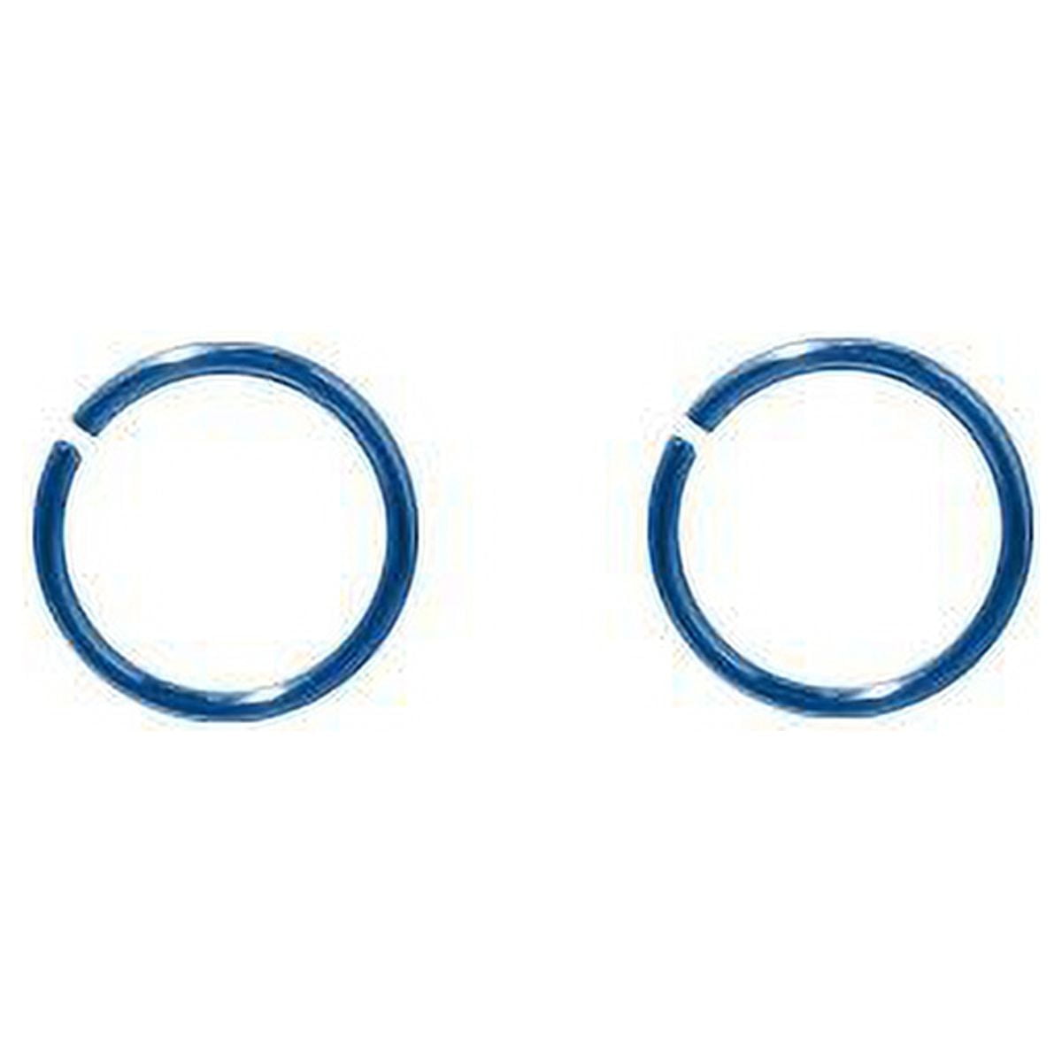 Pair of Blue Hoops Seamless rings for Cartilage, Nose and lips 18G 5/16 ...