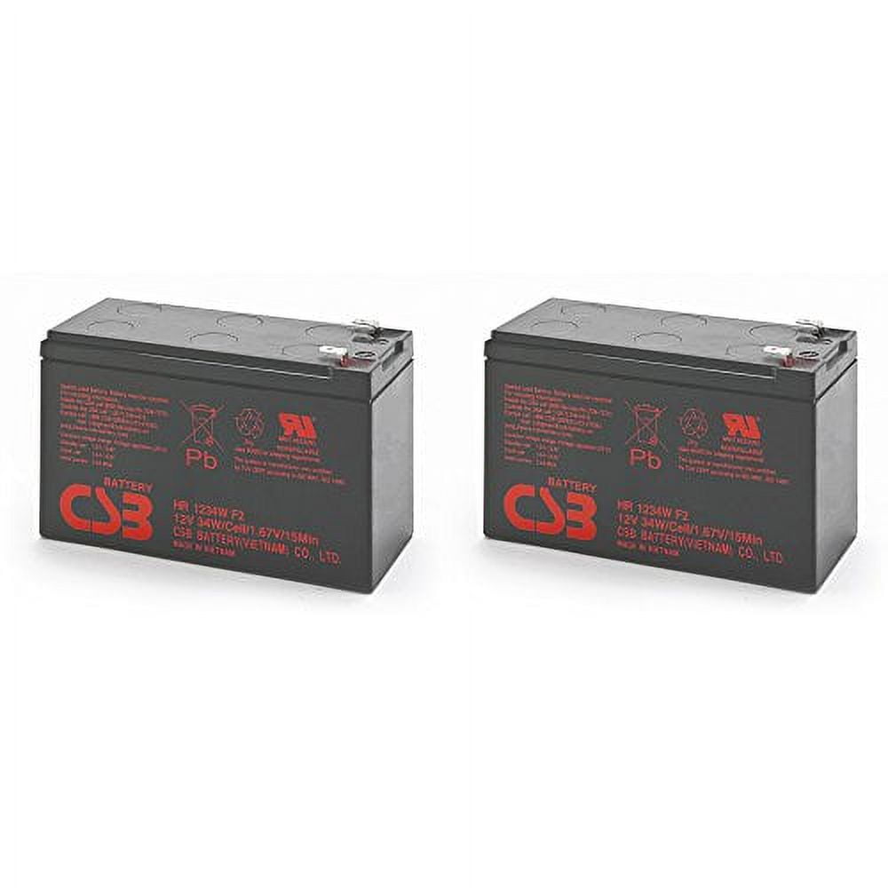 Pair of CSB HR1234WF2 12 Volt/9 Amp Hour (34 Watts) Sealed Lead Acid ...