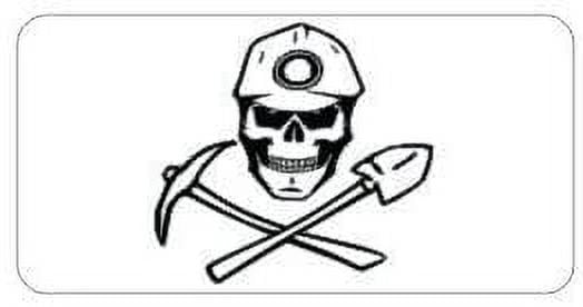 Pair of Coal Miner Skull Funny Hard Hat/Helmet Stickers - Walmart.com