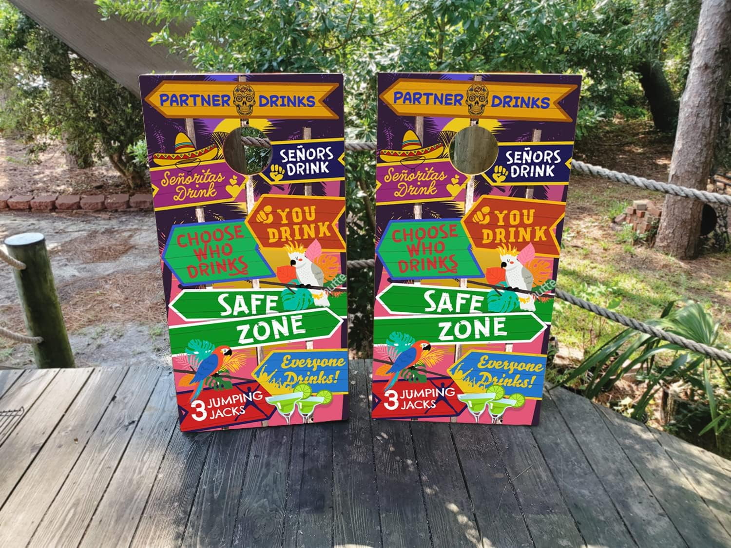 Pair of Cornhole Board Wraps -Fun Drinking Game Cornhole Wraps/Skins ...