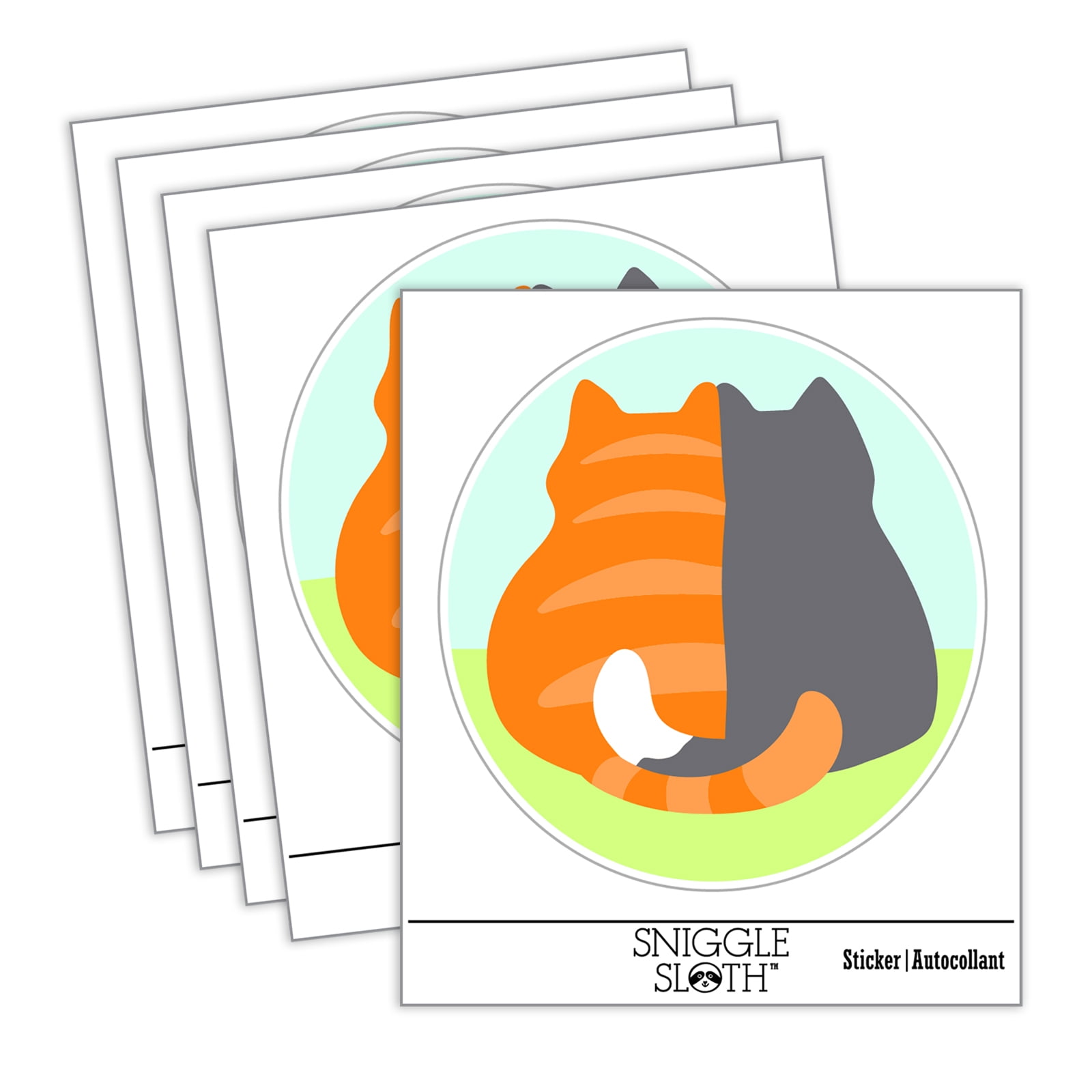 Pair of Cuddling Cats Car Window Bumper Water Bottle Phone Tablet Laptop Waterproof Vinyl Decal ...