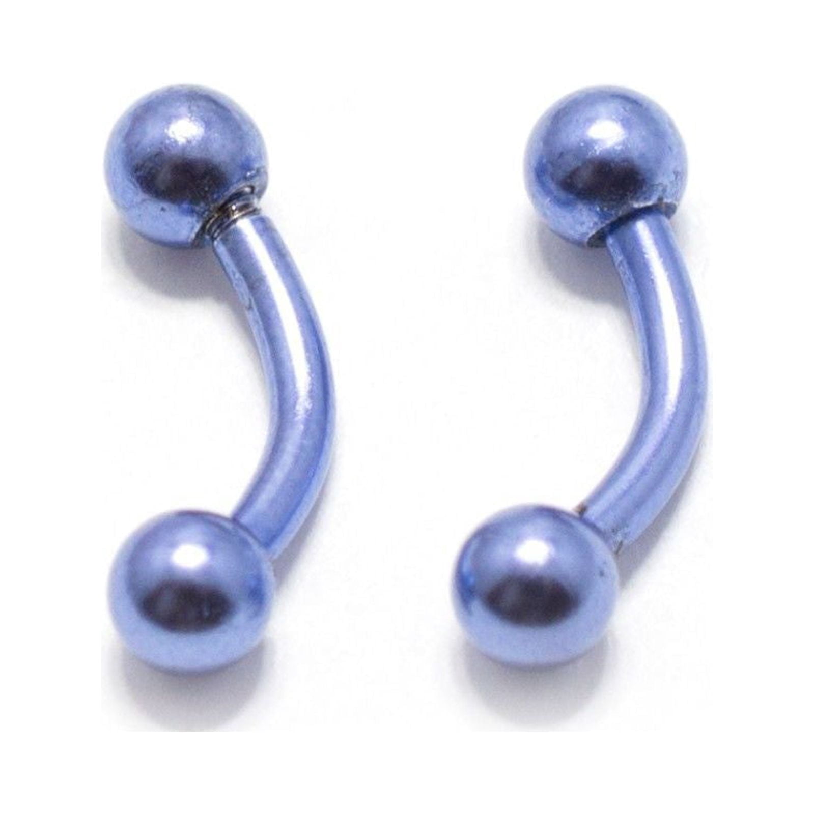 BodyJewelryOnline Micro Size 16G Curved Barbells - 1/4" w/ 3mm Ball for ...