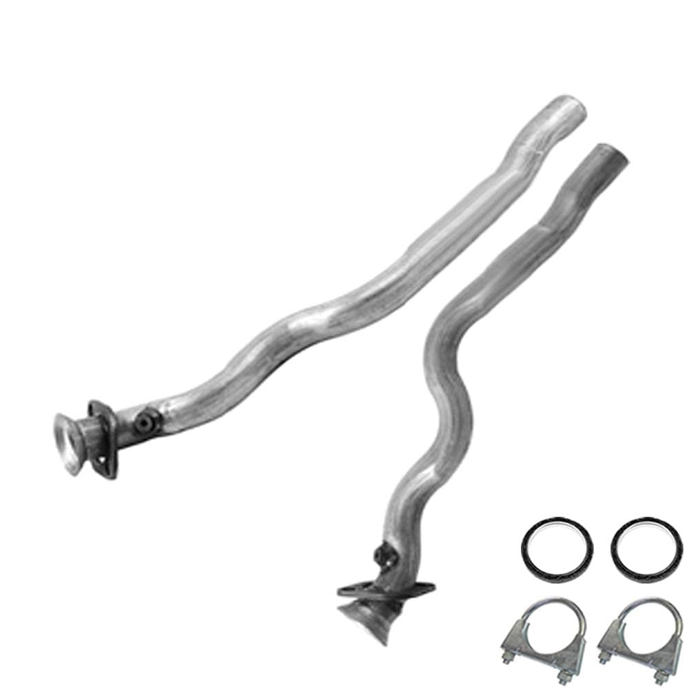 Pair of Exhaust Resonator Pipes compatible with 2008-2009 Cadillac CTS ...