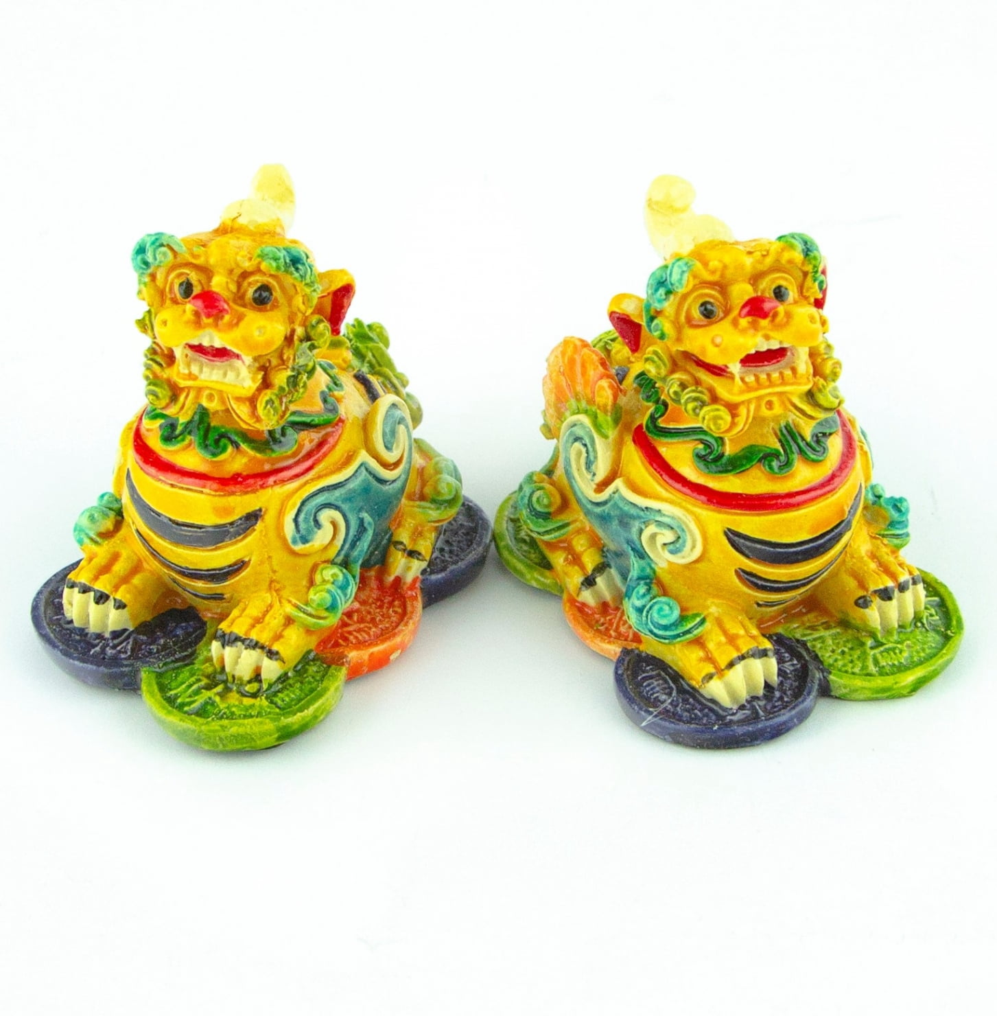 Pair of Feng Shui Pi Yao Statues for illness Chi - Walmart Business ...