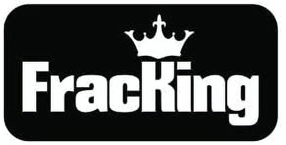Pair of Fracking with Crown Funny Hard Hat/Helmet Vinyl Decal Sticker ...