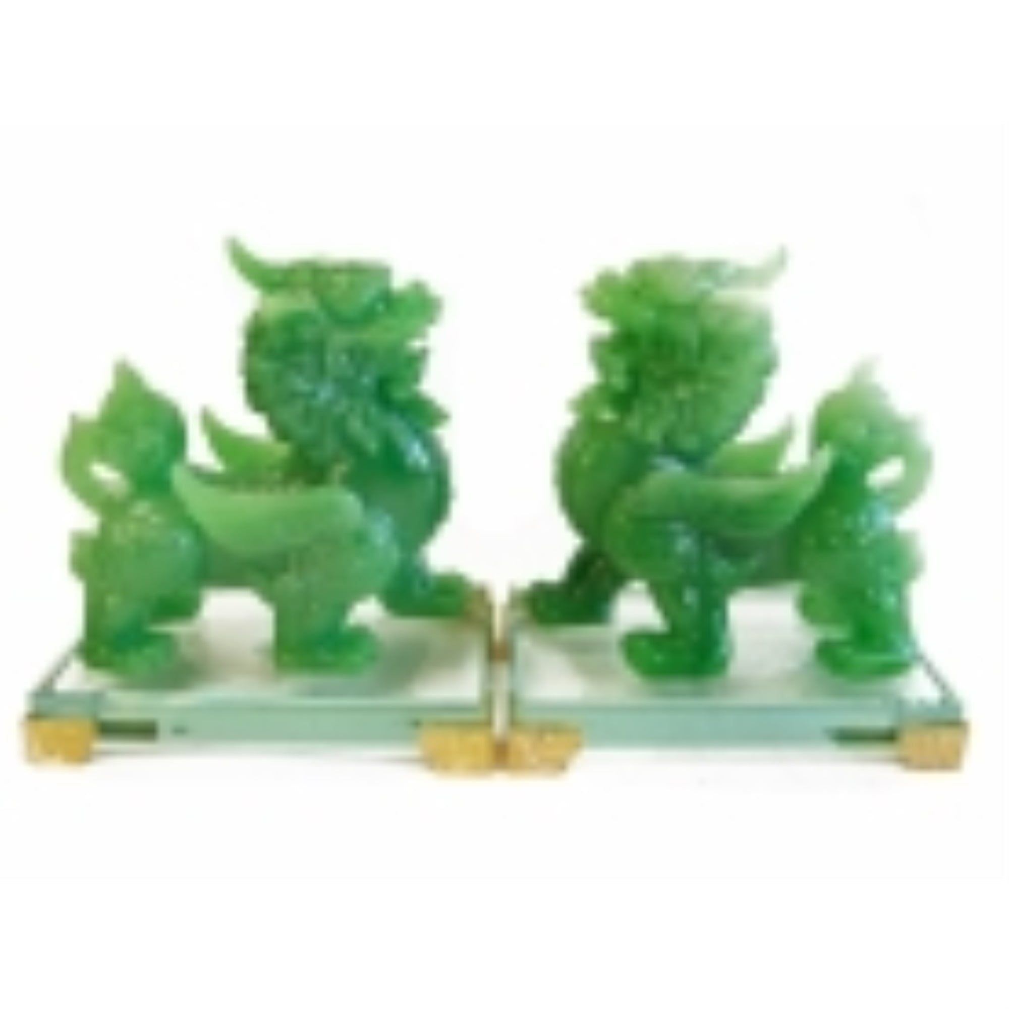 Pair of Green Pi Yao Statues - Walmart.com