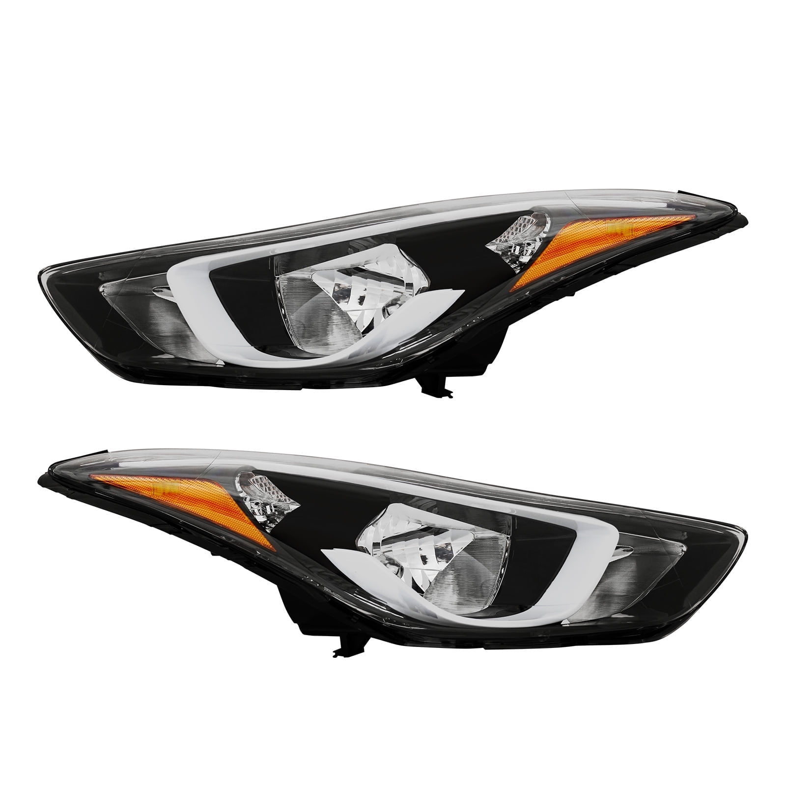 HOUGEET Pair of Headlights, Fit for 2014-2016 Hyundai Elantra Sedan ...