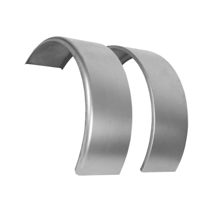 Pair of Heavy-Duty Steel Round Trailer Fenders with Backing Plates ...