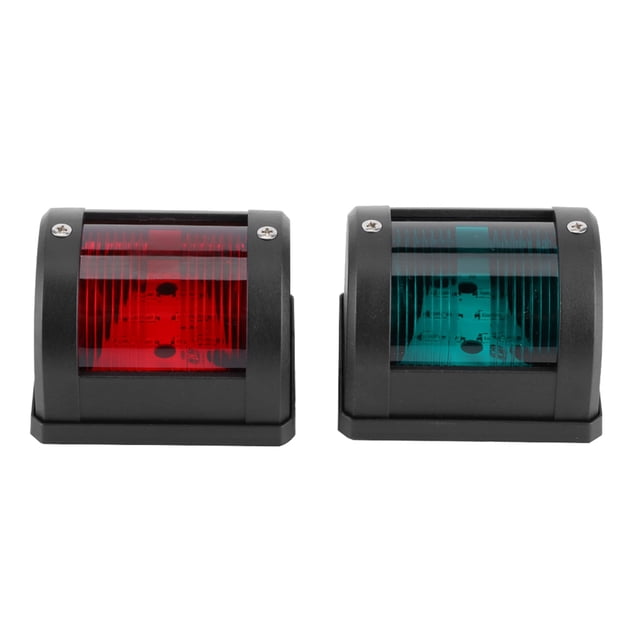Pair of IP66 Signal Lamp Red Green LED Navigation Warning Light for ...