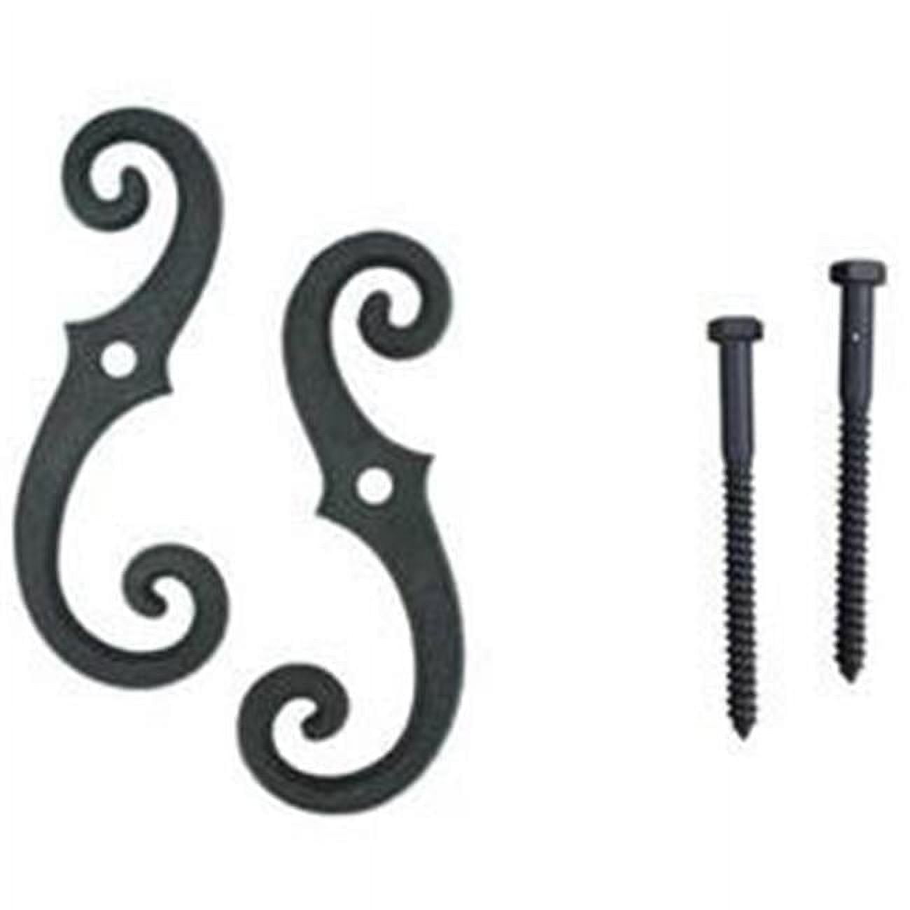 Pair of Iron Scroll Shutter Lag-Beveled Tiebacks - Walmart.com