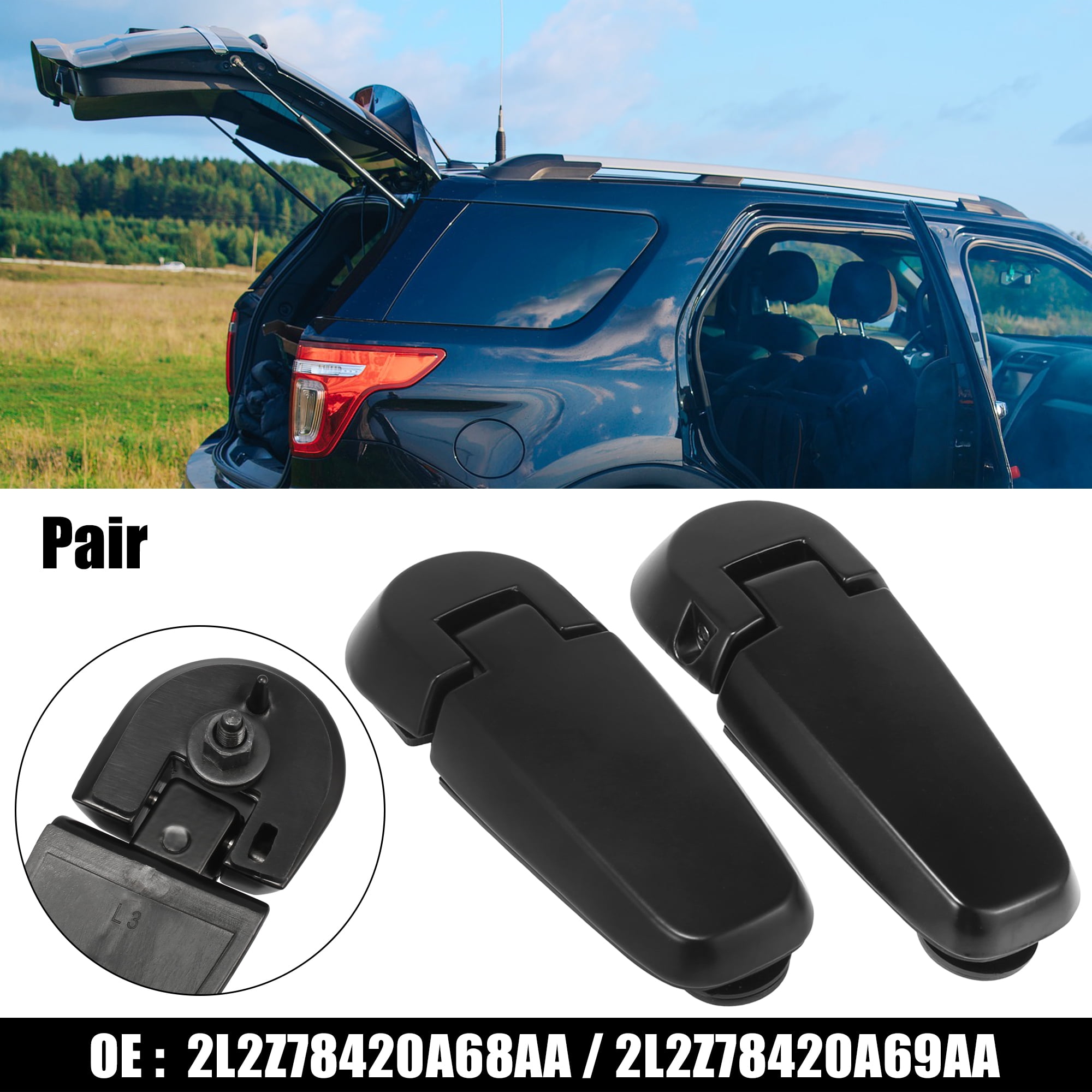 Pair of Left & Right Tailgate Hinges, Rear Window Hinge for Ford ...