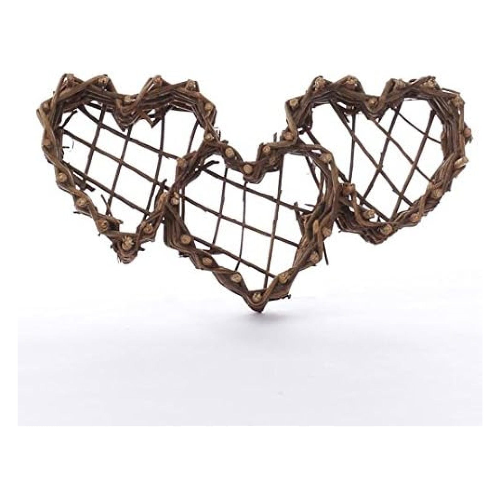 Pair of Lovely Hand-Fashioned, Heart Shaped Grapevine Twig Wall Baskets ...
