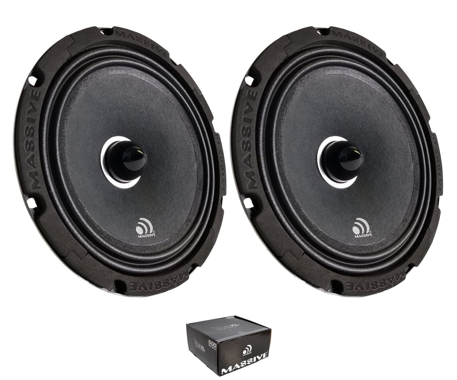 Pair of Massive Audio M8XL Pro 8" 1000 Watt 8 Ohm Bullet Mid Range ...