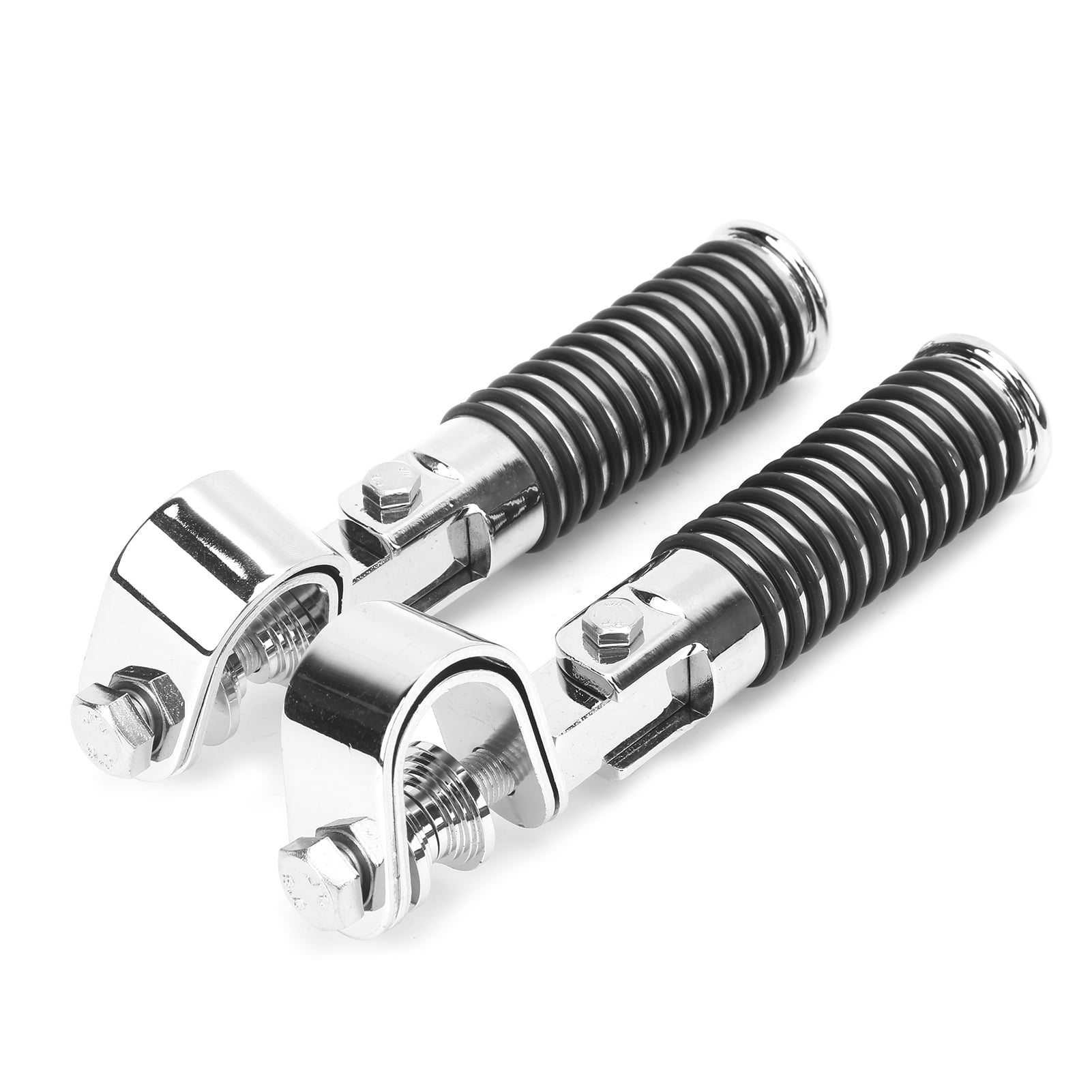 Pair of Motorcycle Foot Pegs Clamp Footrest Mount for 1in Engine Crash ...