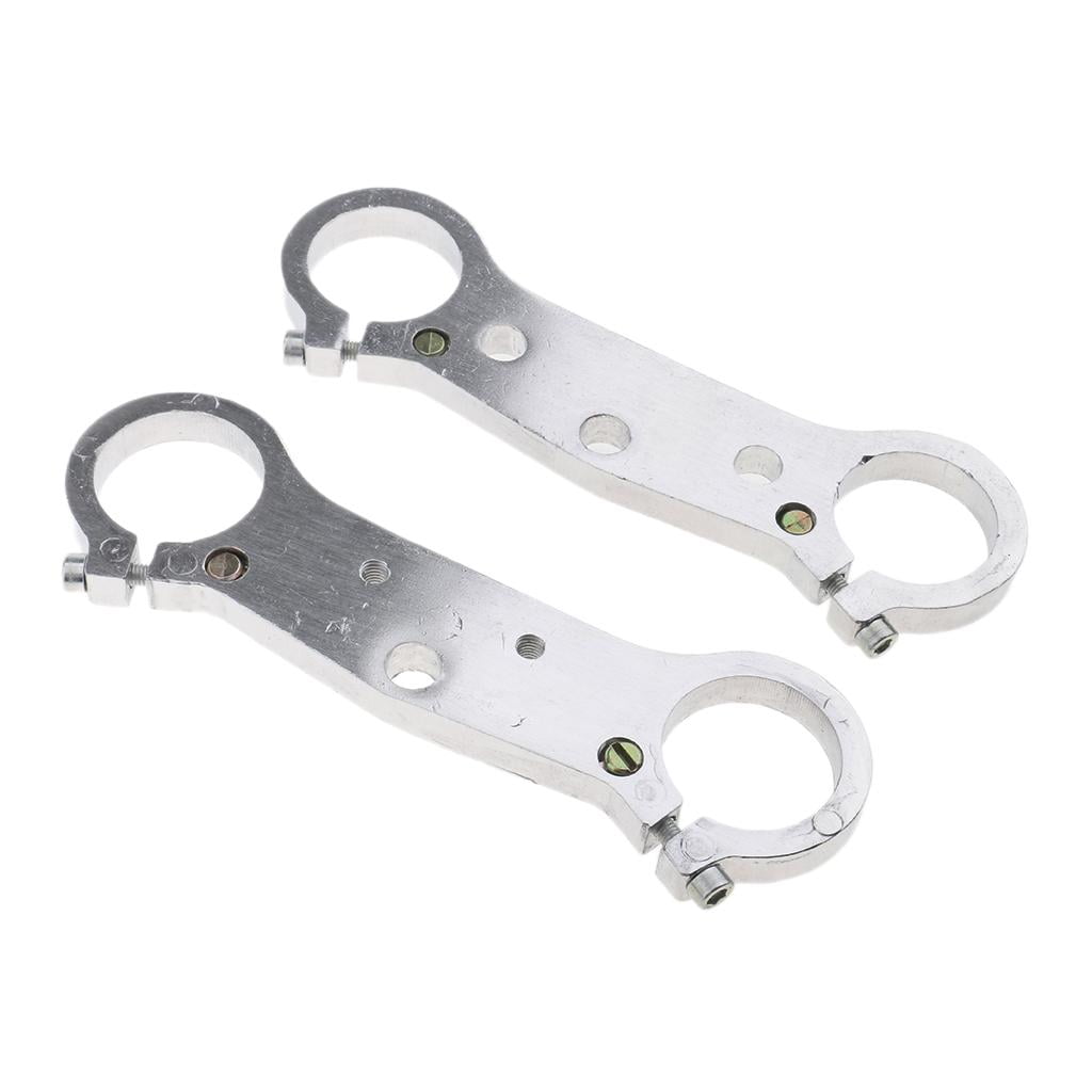 Pair of Motorcycle Front Fork Yoke Clamps for 47cc Mini Motor Dirt Bike ...
