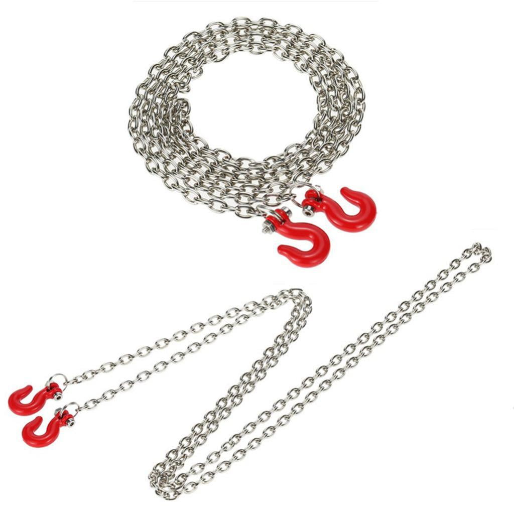 Pair of RC Tow Chain with Trailer Hook Tow Shackle Bracket for 1:10 ...
