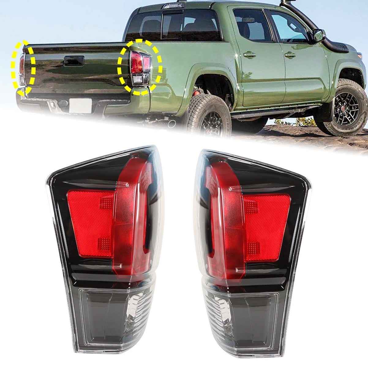 Pair of Rear Tail Light Lamp Housing Assembly Fit for Toyota Tacoma ...